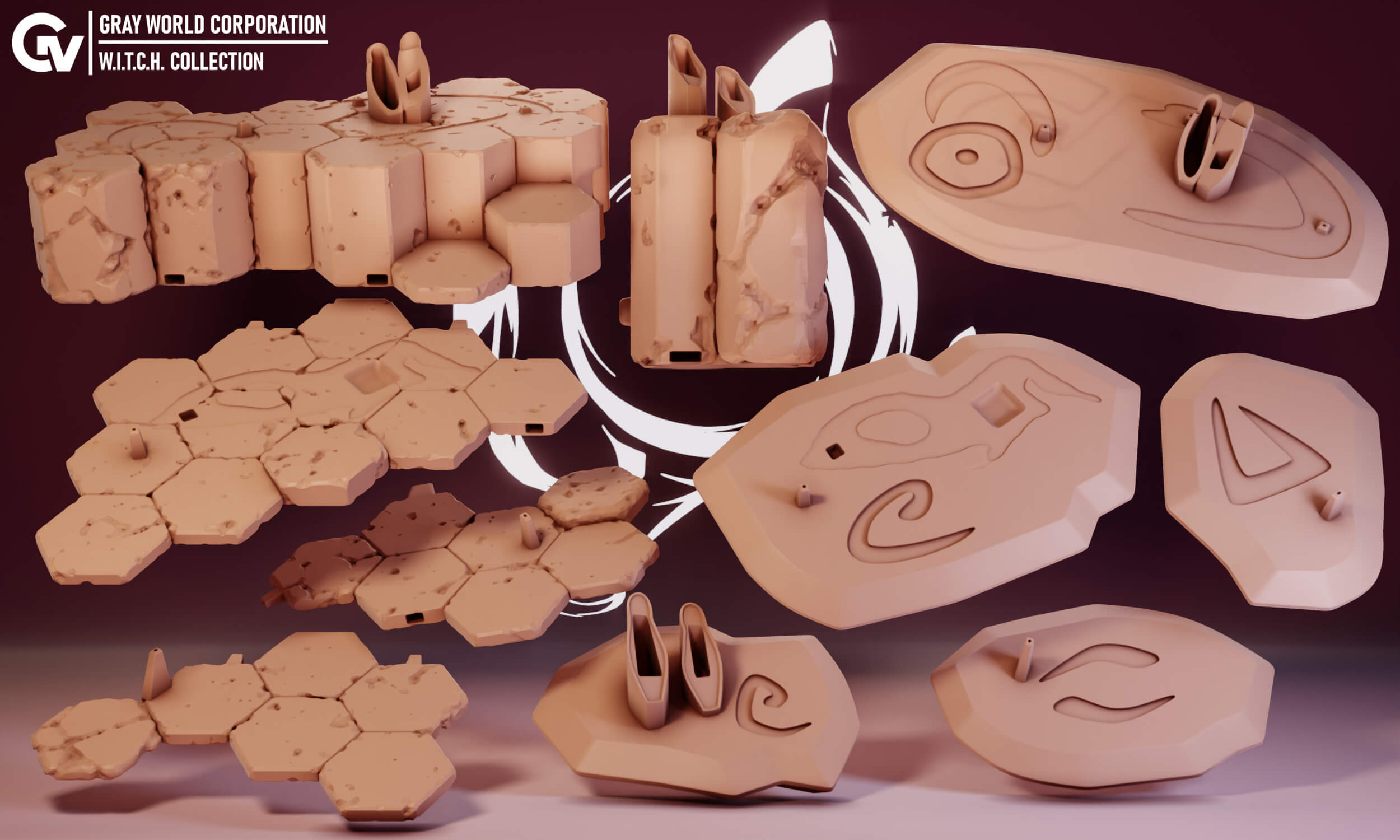 W.i.t.c.h. Extra Bases - Free 3D Model by Gray World Corporation