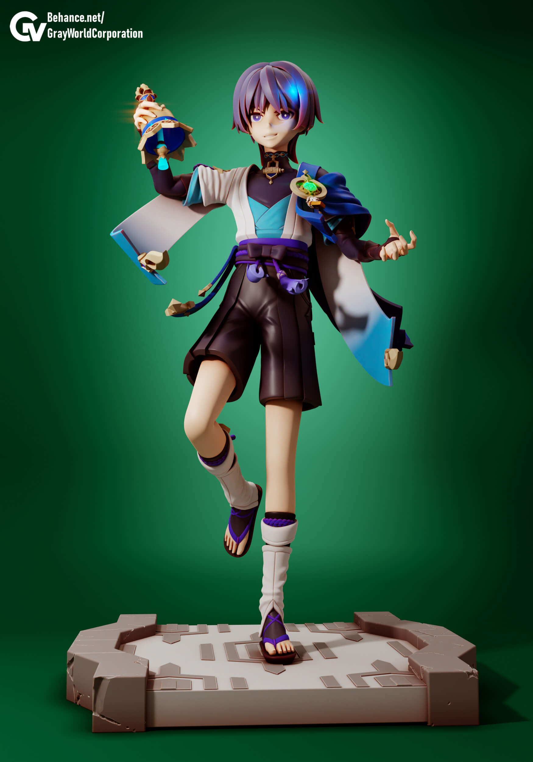 Wanderer - Genshin Impact 3D Model by Gray World Corporation