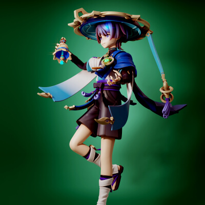 Wanderer - Genshin Impact 3D Model by Gray World Corporation