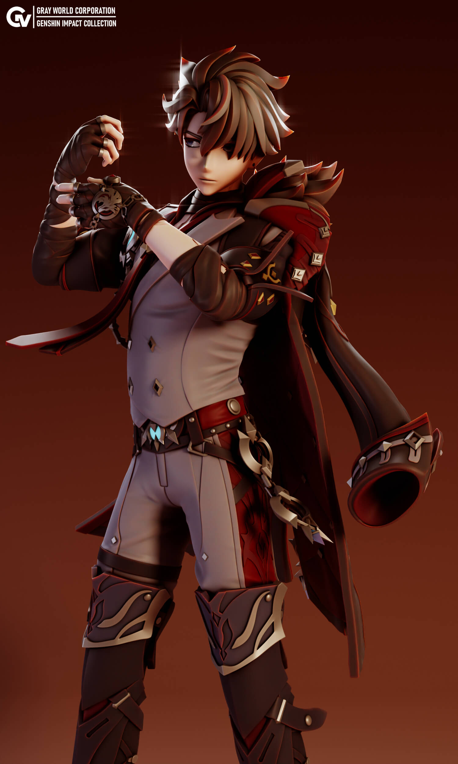 Wriothesley - Genshin Impact 3D Print Model by Gray World Corporation