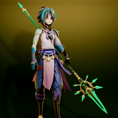Xiao 2 - Genshin Impact 3D Model by Gray World Corporation