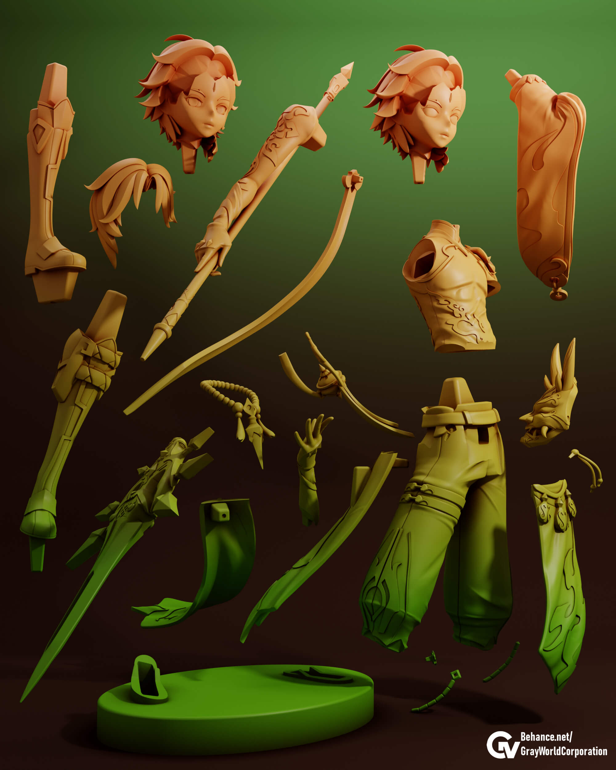 Xiao - Genshin Impact 3D Model by Gray World Corporation