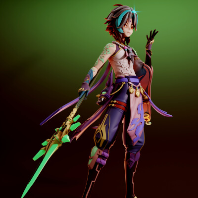 Xiao - Genshin Impact 3D Model by Gray World Corporation