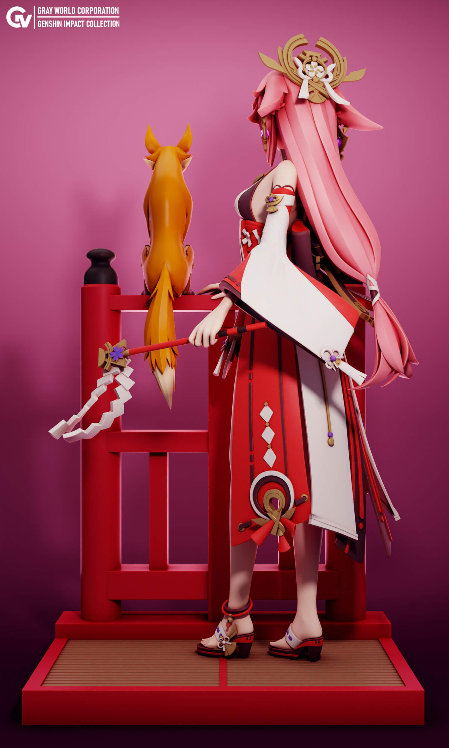 Yae Miko - Genshin Impact 3D Model by Gray World Corporation