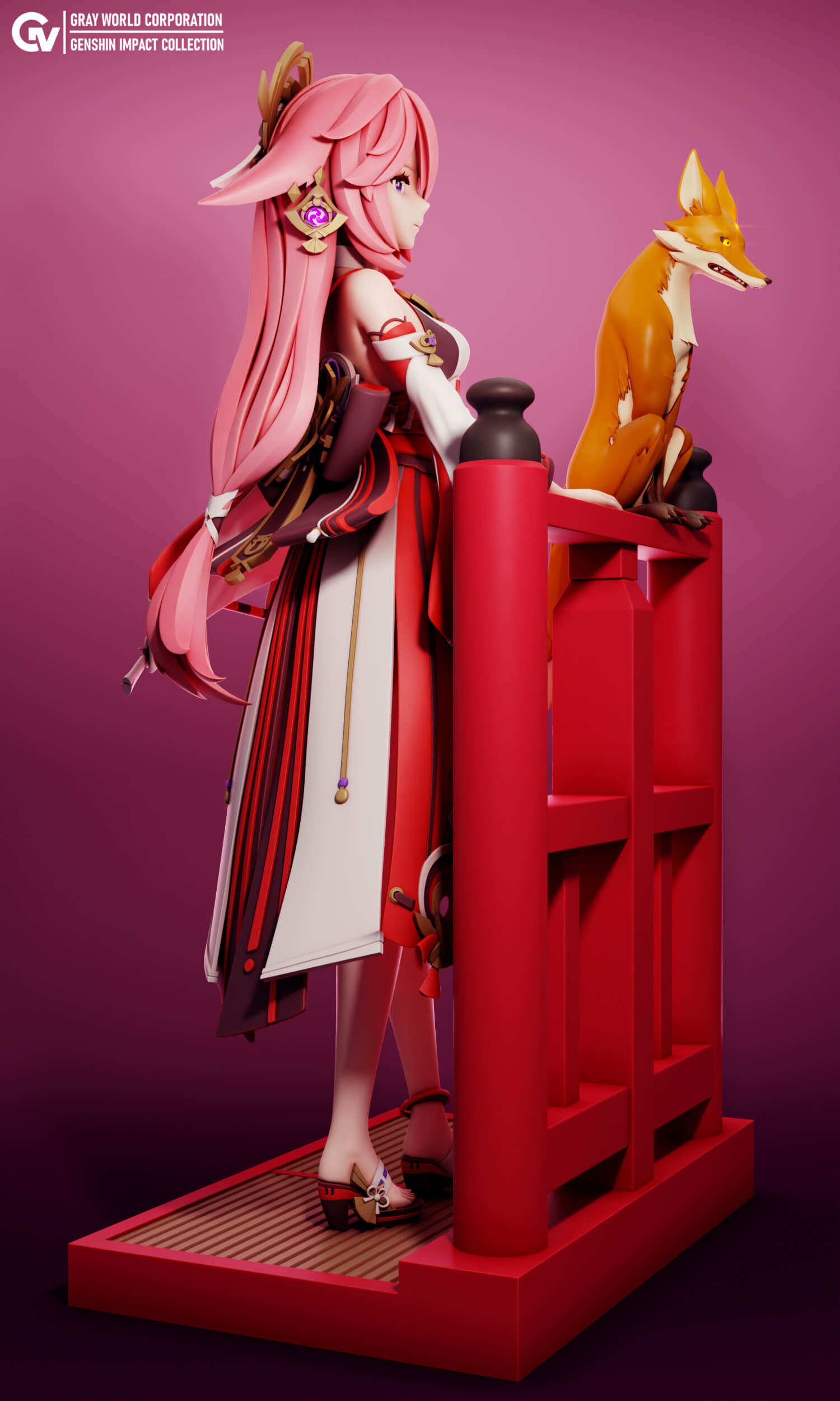 Yae Miko - Genshin Impact 3D Model by Gray World Corporation