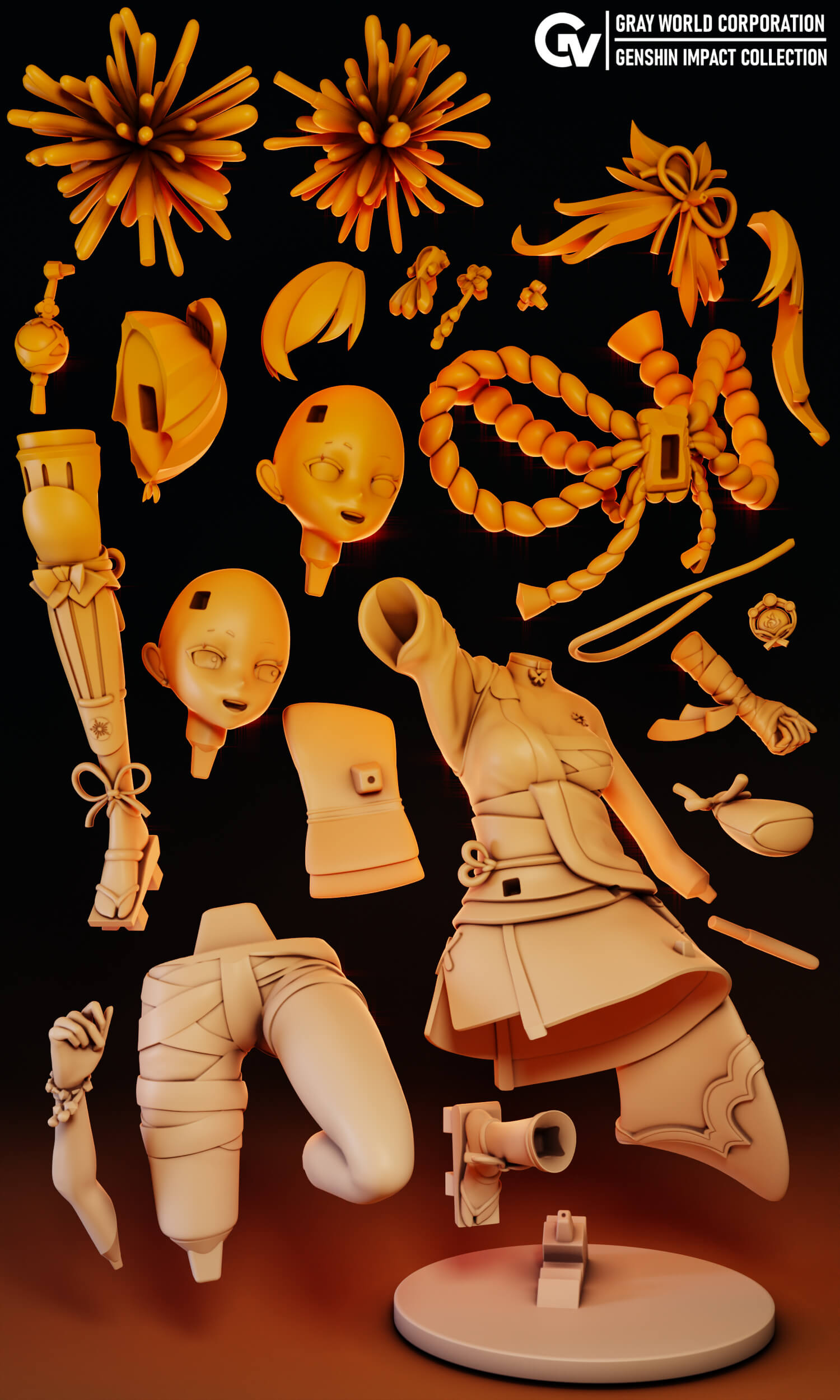 Yoimiya - Genshin Impact 3D Print Model by Gray World Corporation