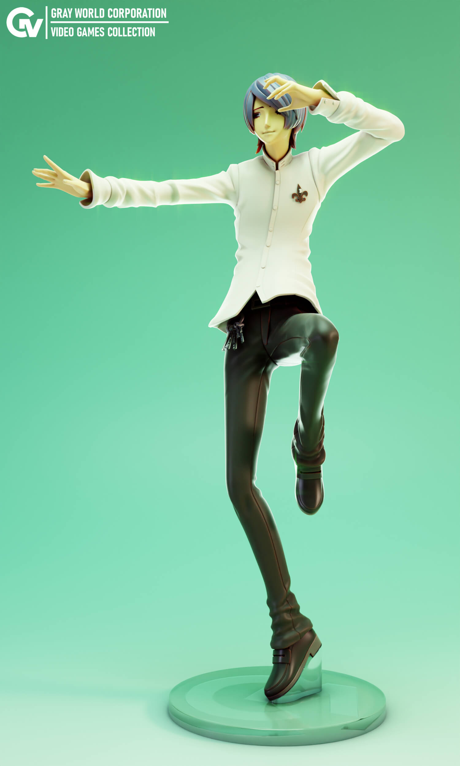 Yusuke Kitagawa - Persona 3D Print Model by Gray World Corporation