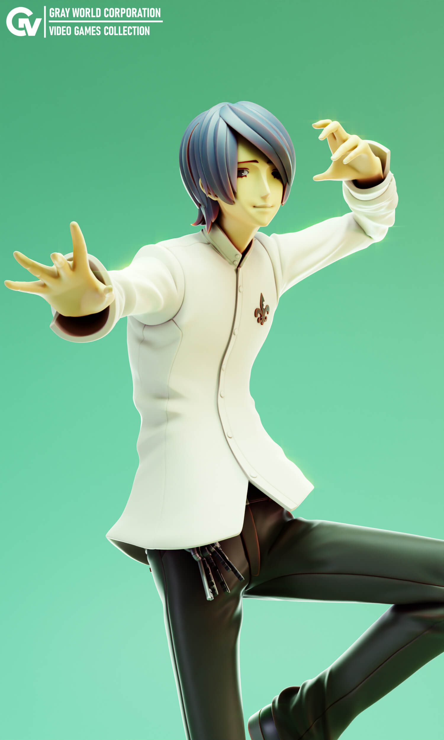 Yusuke Kitagawa - Persona 3D Print Model by Gray World Corporation