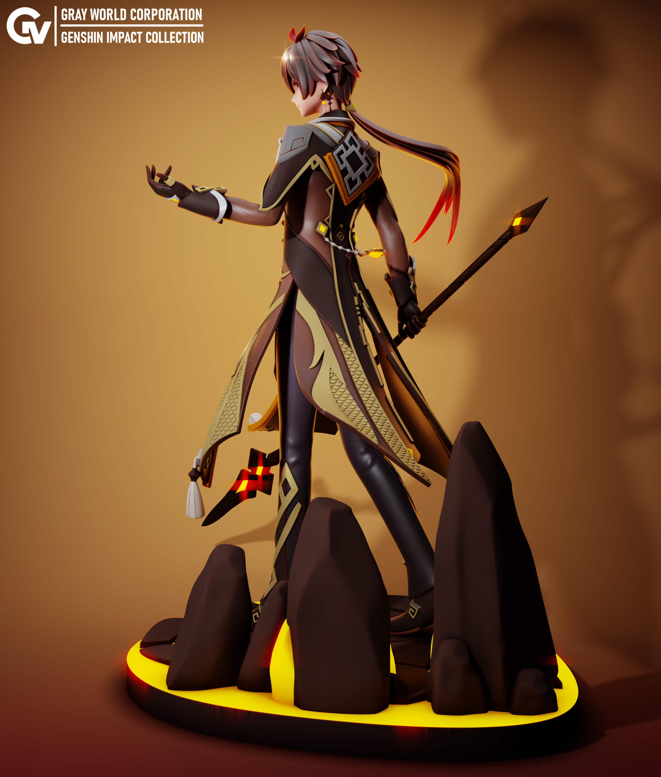 Zhongli 2 - Genshin Impact 3D Model by Gray World Corporation