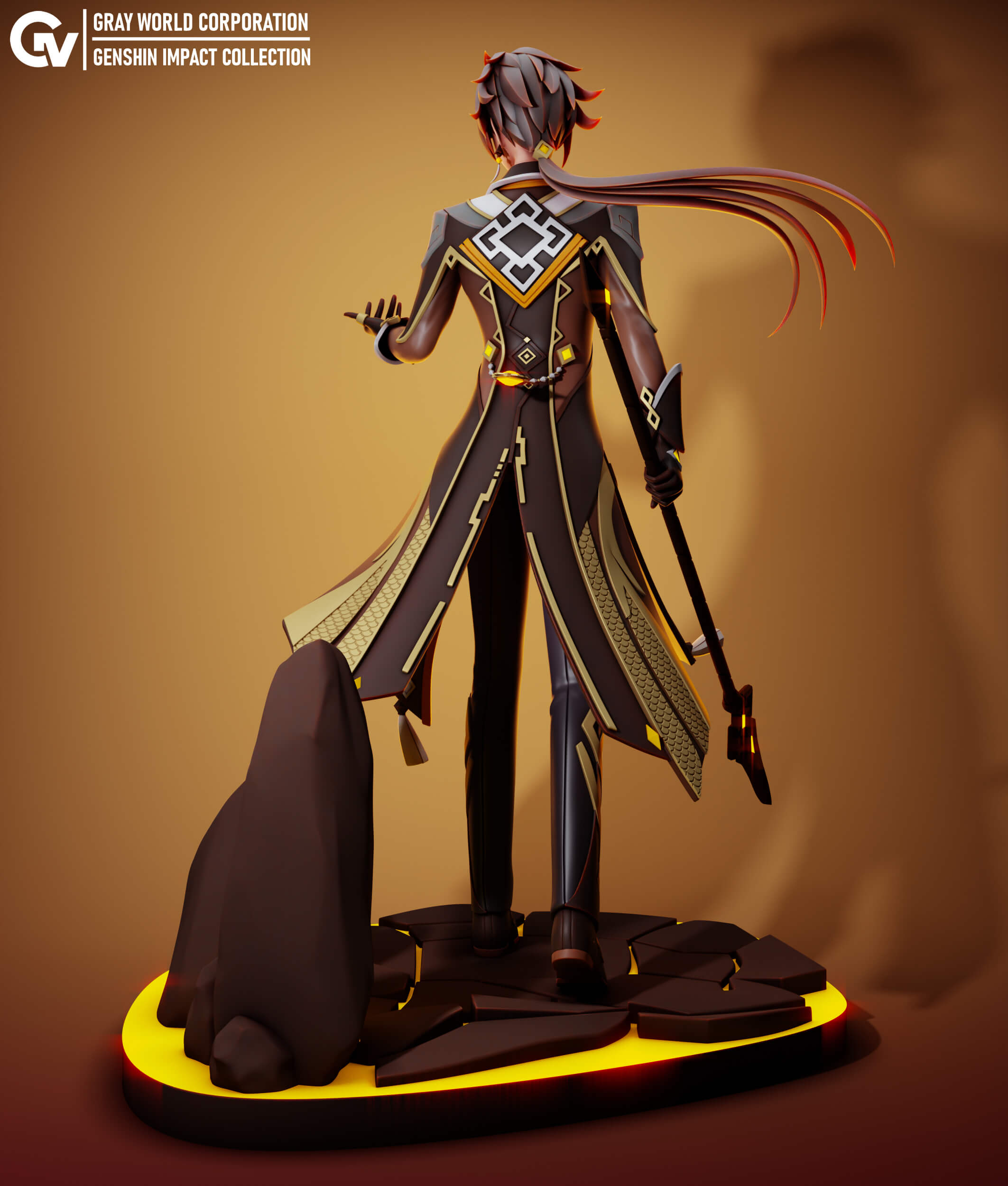 Zhongli 2 - Genshin Impact 3D Model by Gray World Corporation