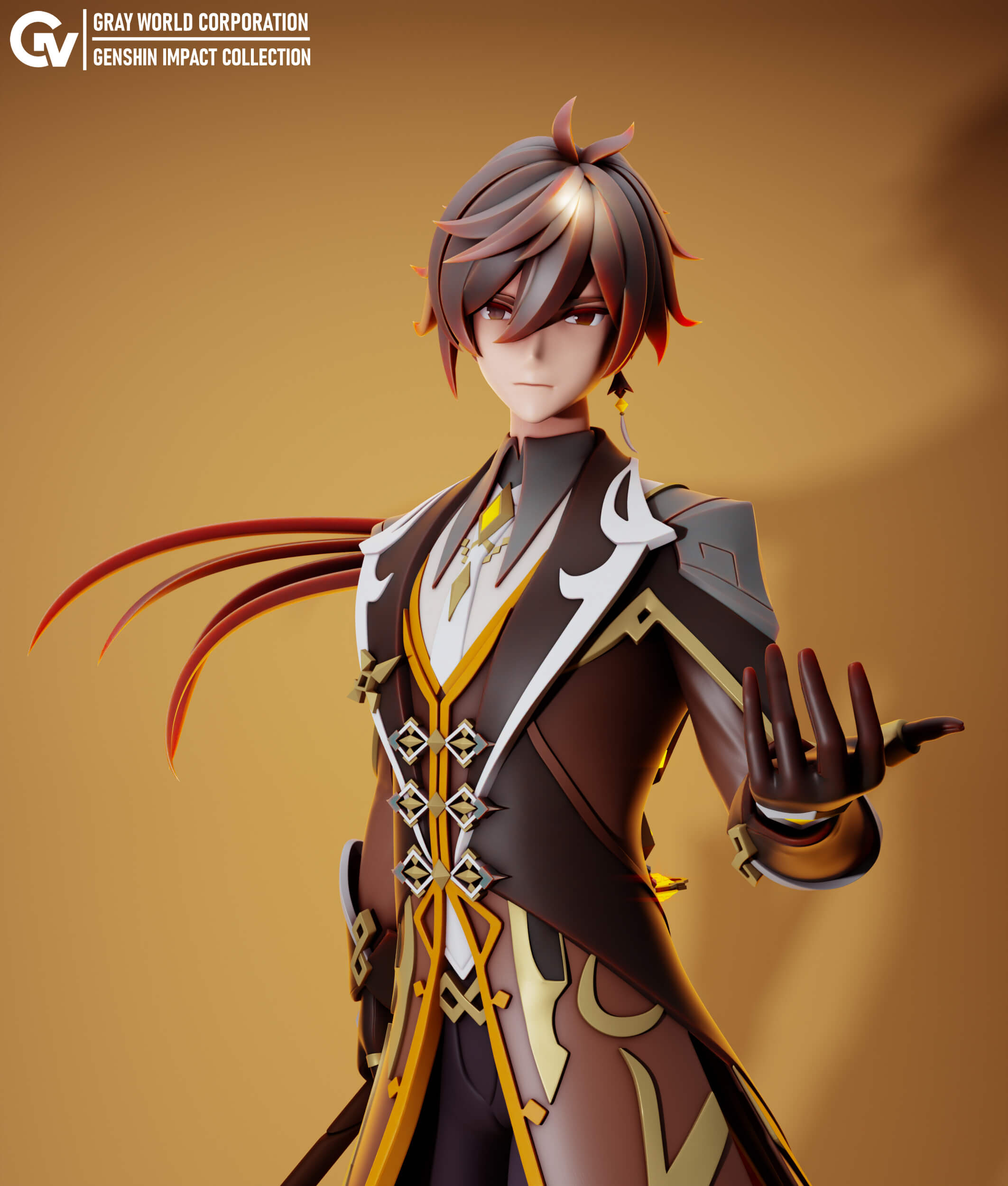 Zhongli 2 - Genshin Impact 3D Model by Gray World Corporation