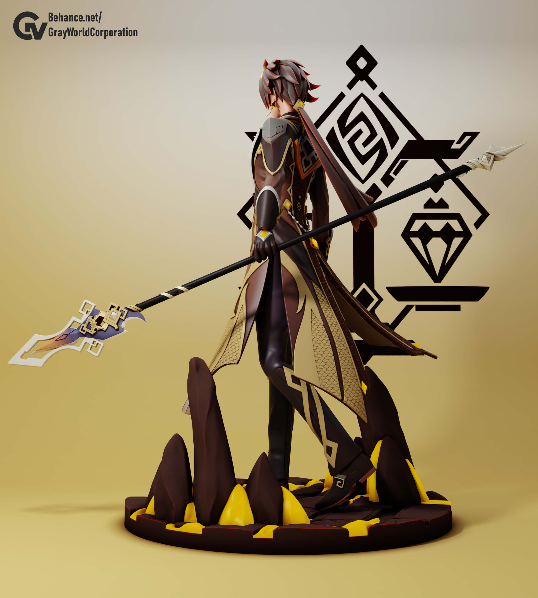 Zhongli - Genshin Impact 3D Model by Gray World Corporation