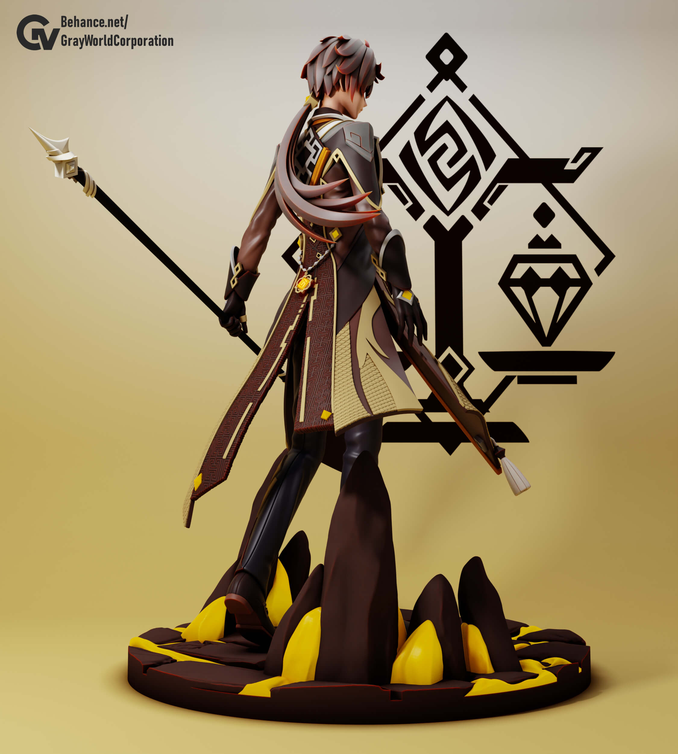 Zhongli - Genshin Impact 3D Model by Gray World Corporation