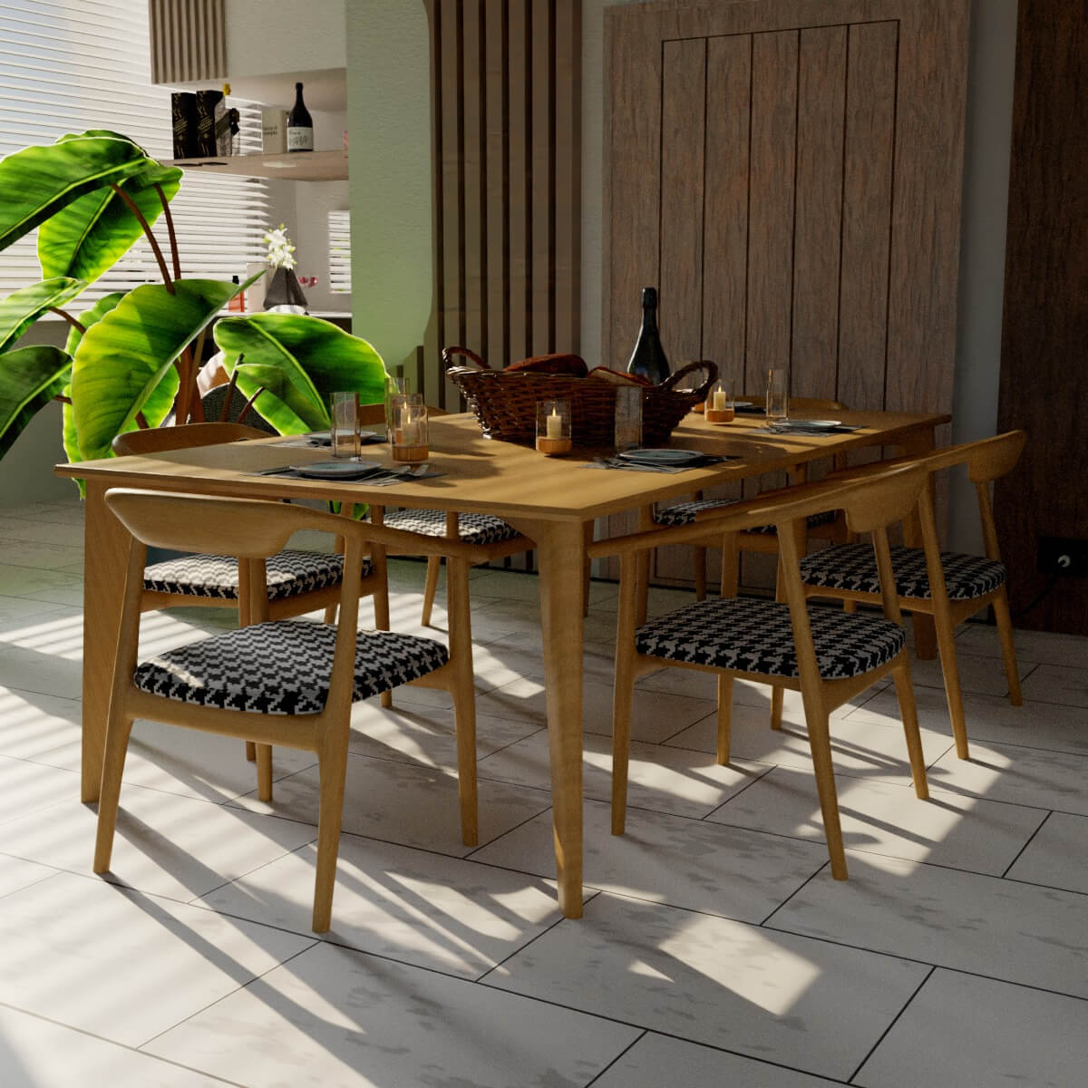 Elegant Dining Table Setting 3D Render by GreatDesignerSoftware