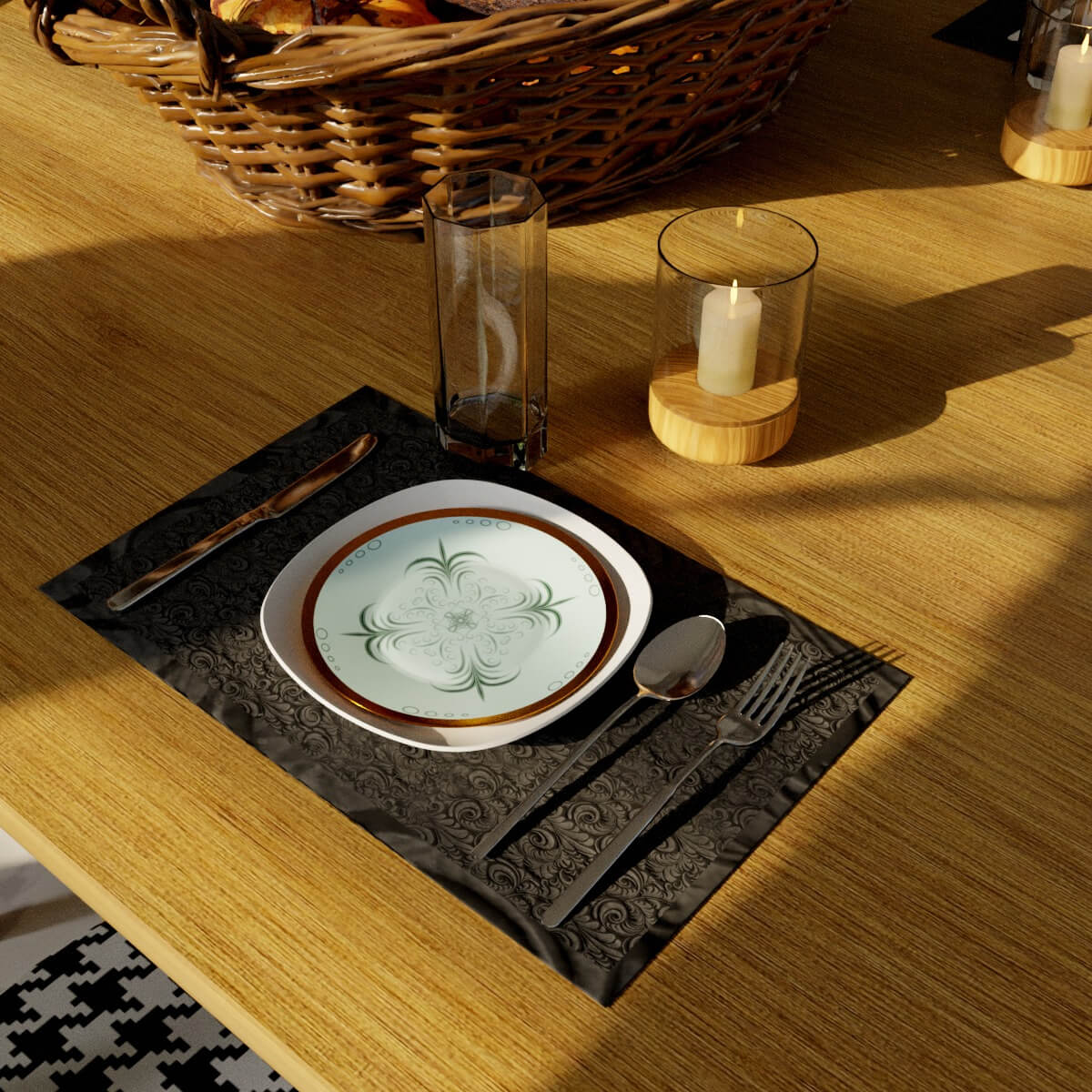 Elegant Dining Table Setting 3D Render by GreatDesignerSoftware
