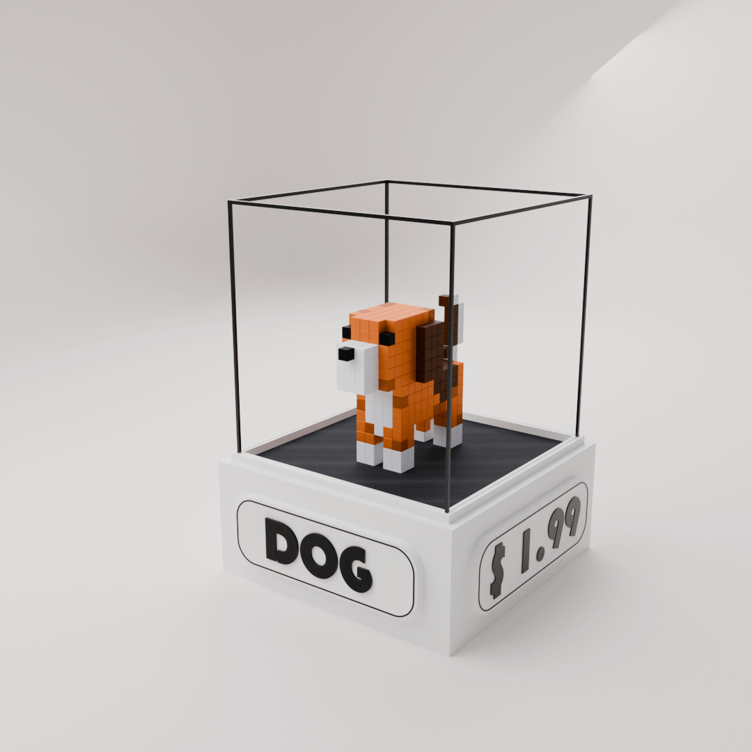 Isometric Voxel Animal Pack 3D Render by GreatDesignerSoftware