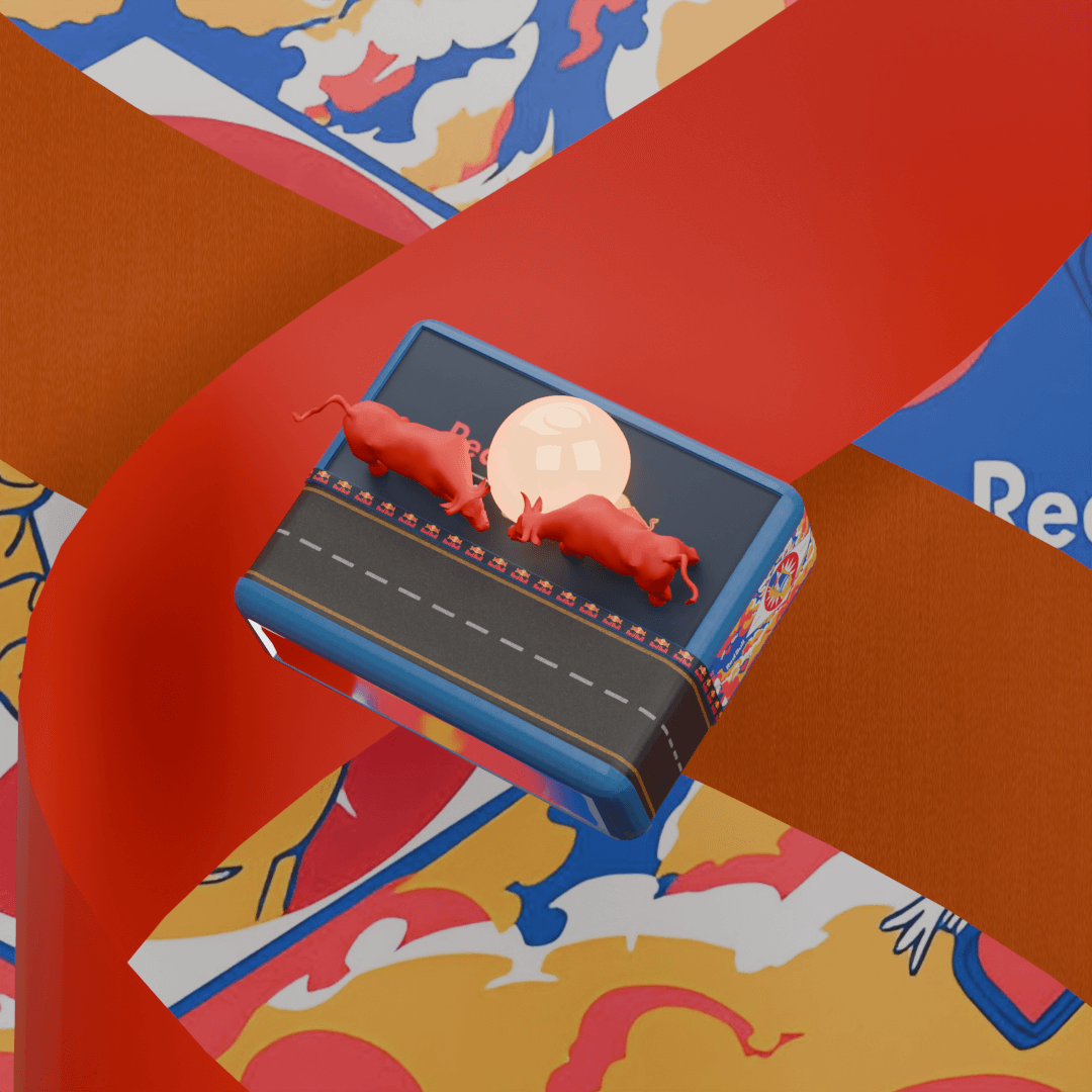 Red Bull F1 Car Display Stand Decor 3D Render