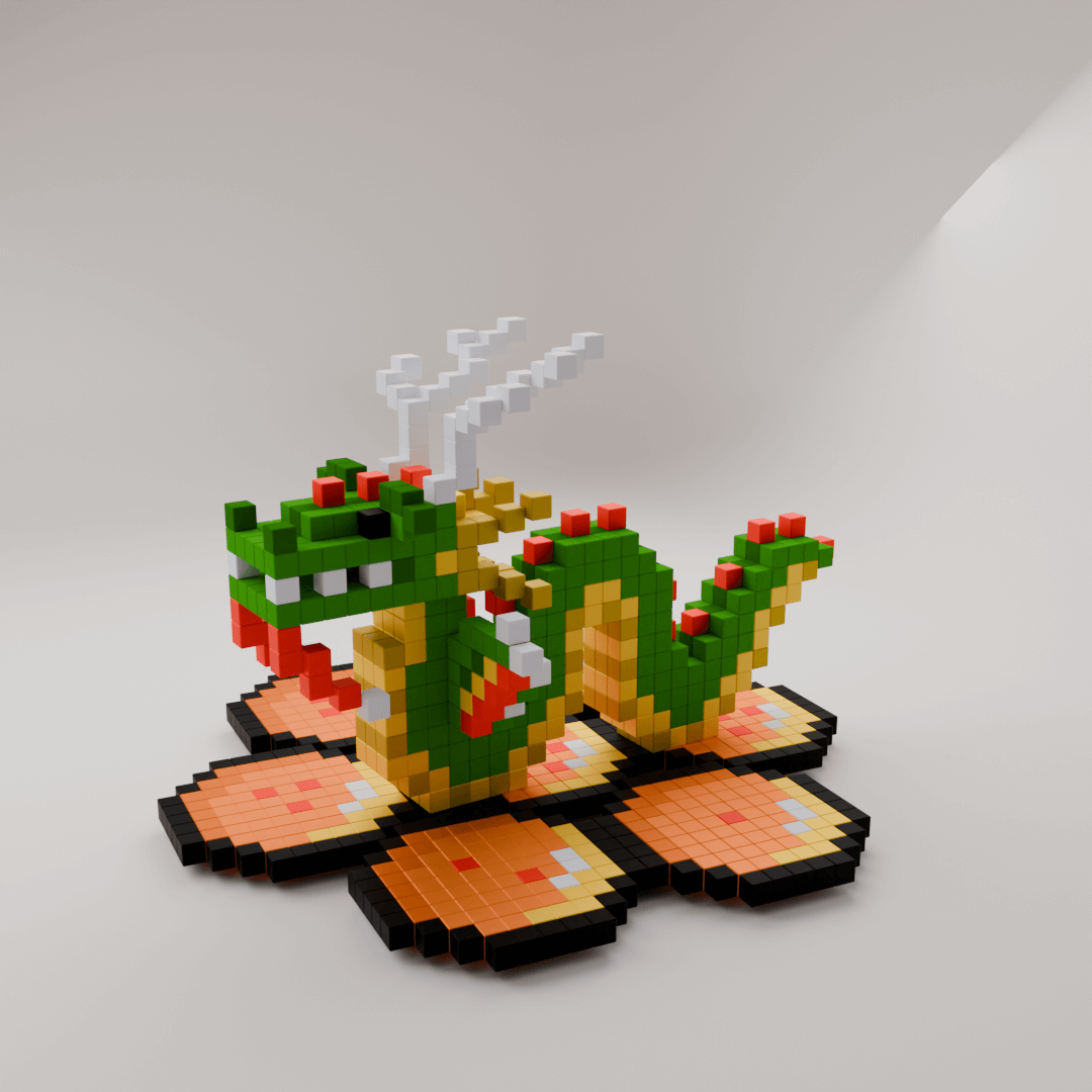 Voxel Isometric Pack Dragon Ball Inspired Characters 3D Render