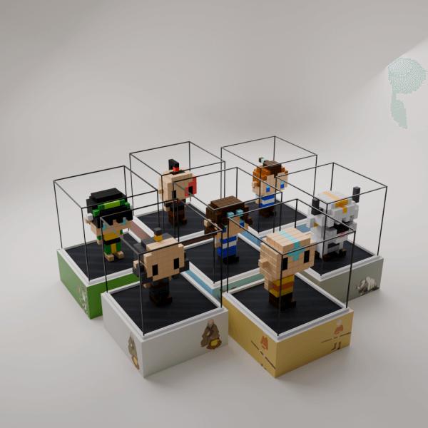Isometric Voxel Animal Pack 3D Render by GreatDesignerSoftware