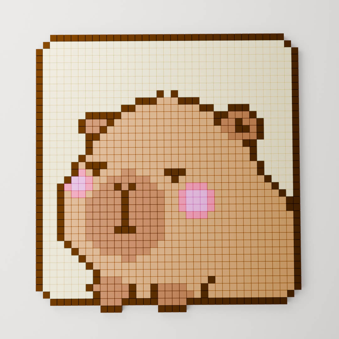 Isometric Voxel Capybara - 3D Model by GreatDesignerSoftware
