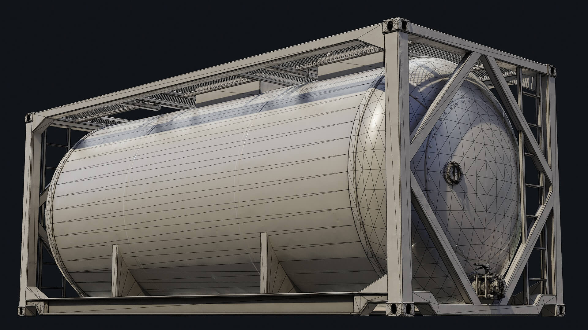 ISO Tank Container - Game Ready PBR 3D Model by Greavsie93