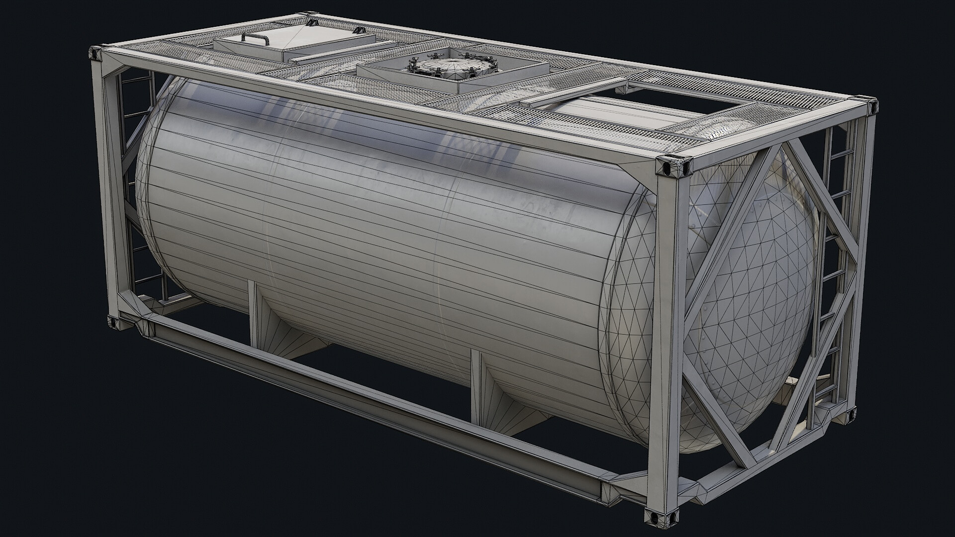ISO Tank Container - Game Ready PBR 3D Model by Greavsie93