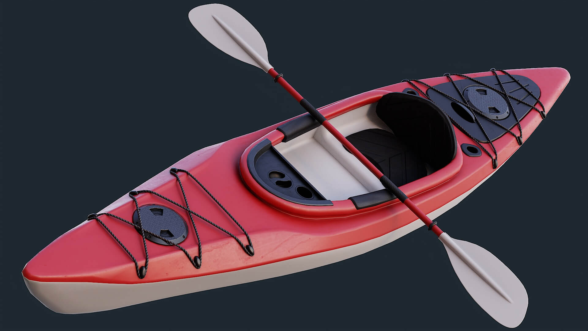 Kayak - Game Ready PBR 3D Model by Greavsie93