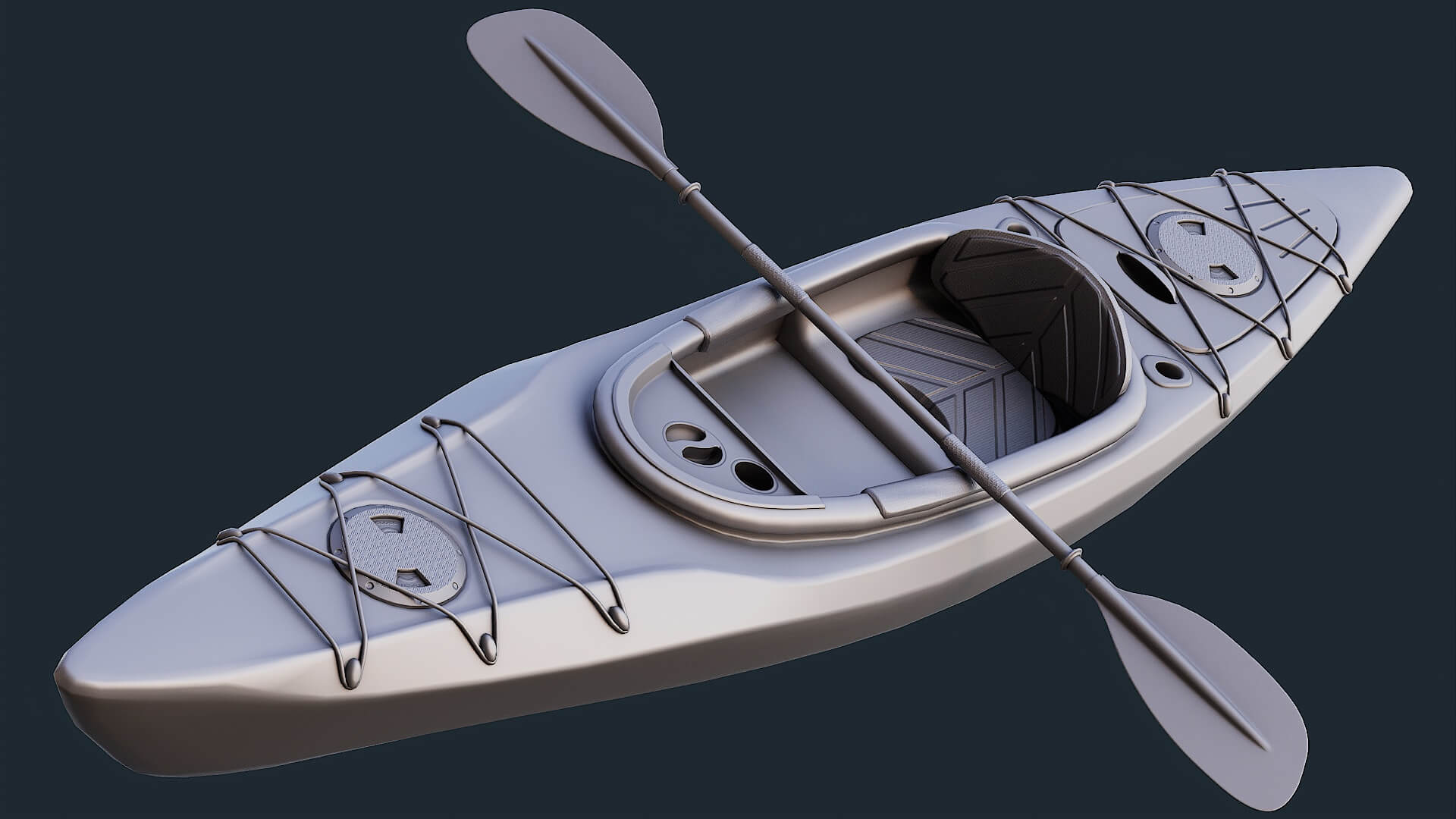 Kayak - Game Ready PBR 3D Model by Greavsie93