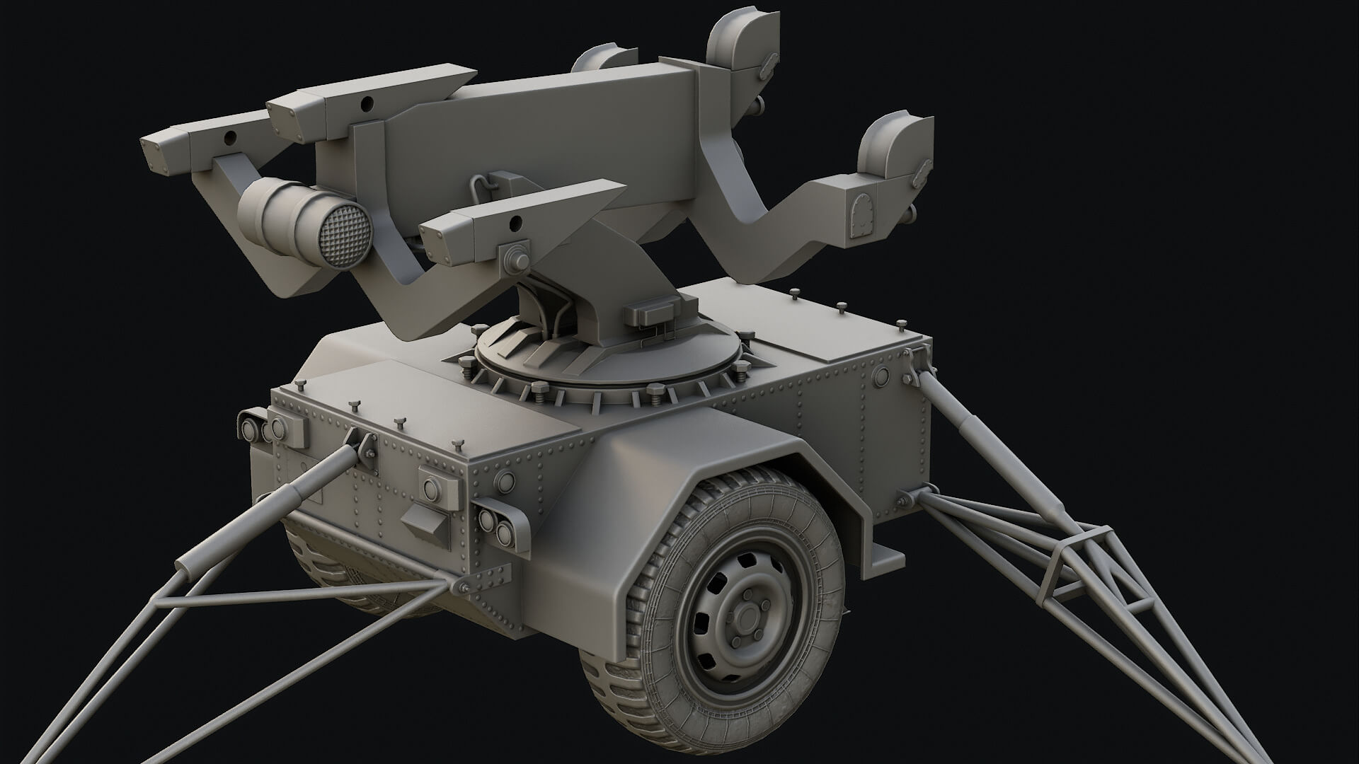 Missile Launcher - Game Ready PBR 3D Model by Greavsie93