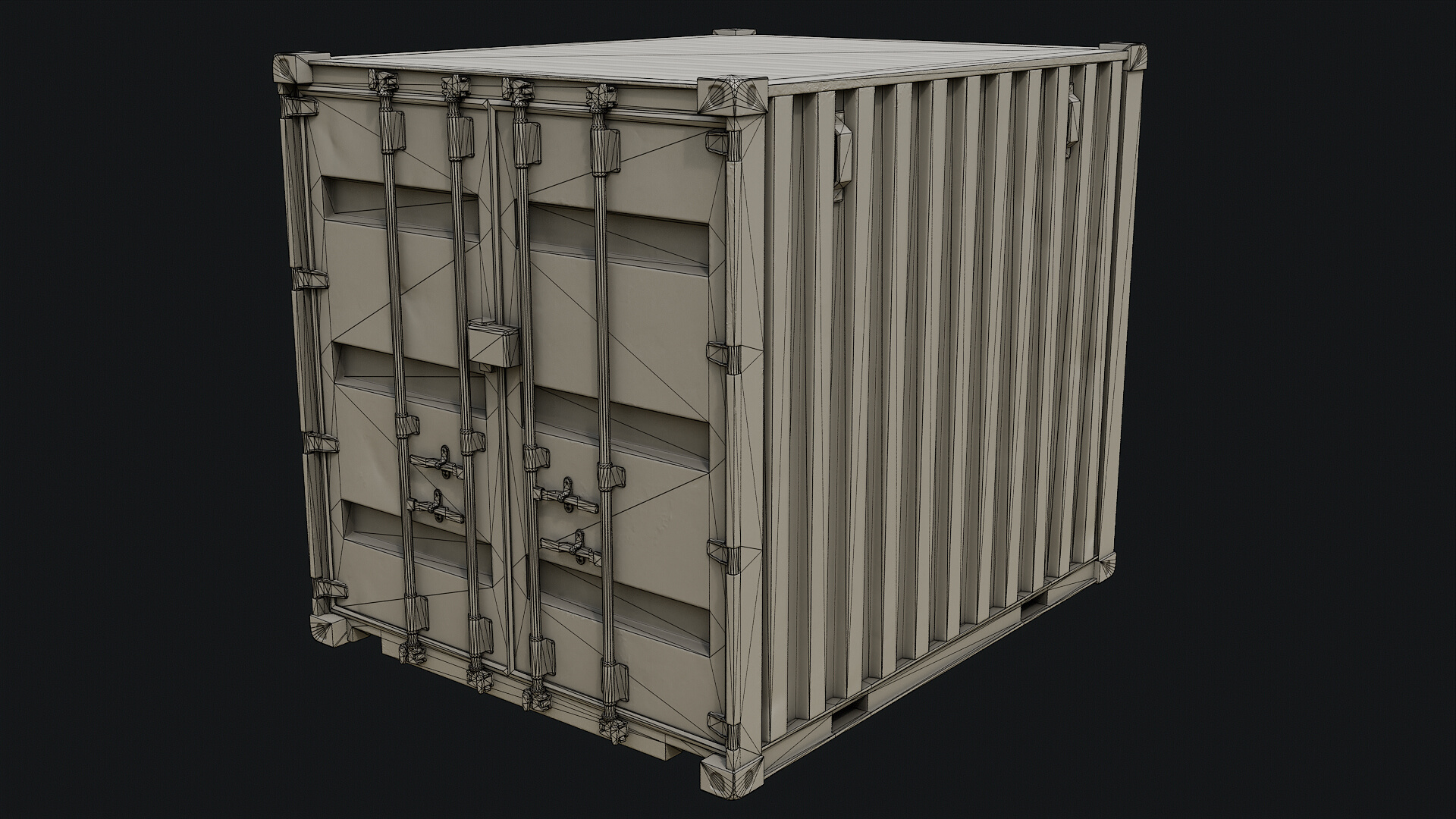 Shipping Container 10ft - Game Ready PBR 3D Model by Greavsie93