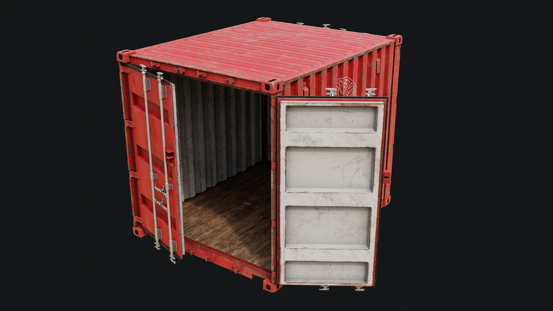 Shipping Container 10ft - Game Ready PBR 3D Model by Greavsie93