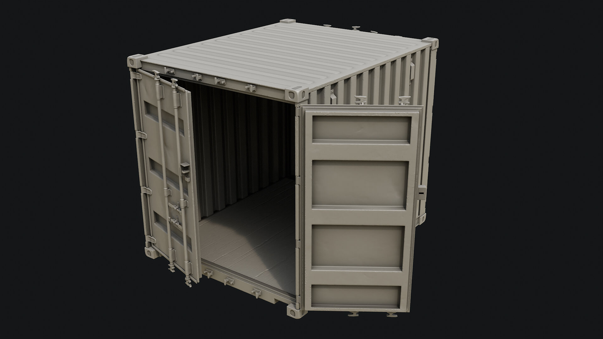 Shipping Container 10ft - Game Ready PBR 3D Model by Greavsie93