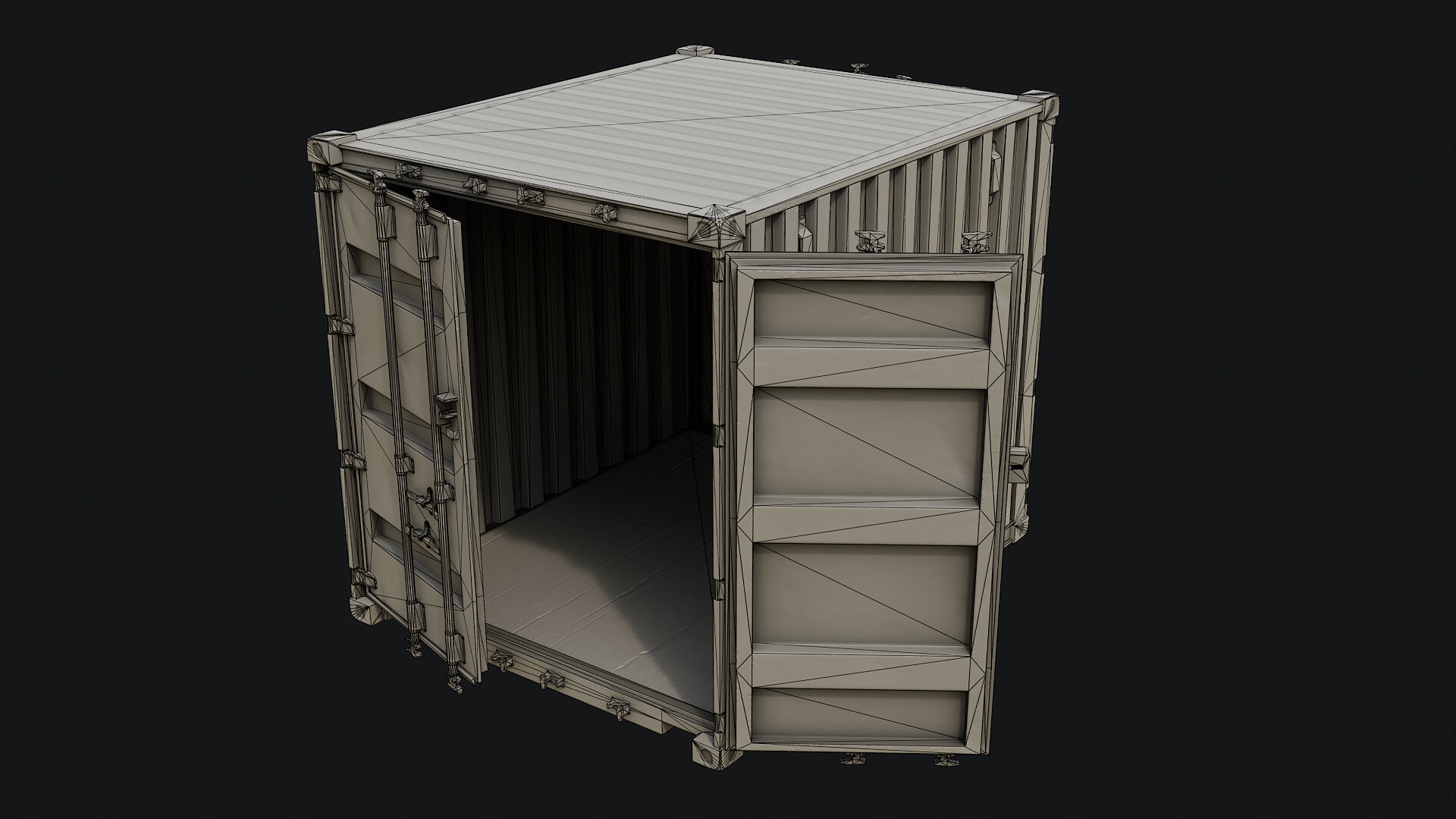 Shipping Container 10ft - Game Ready PBR 3D Model by Greavsie93