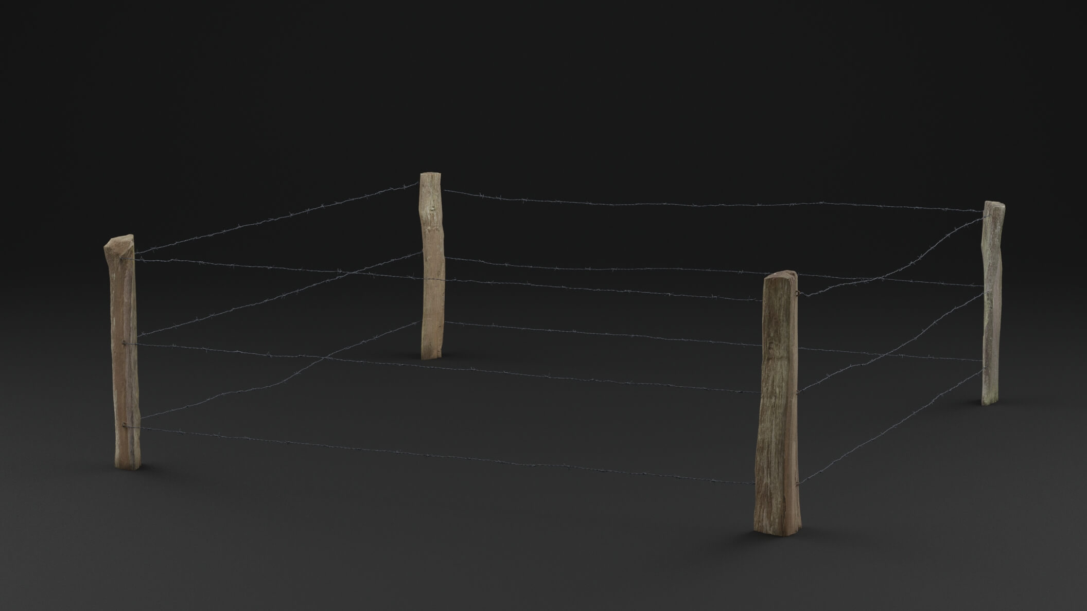 Realistic Fence Post - 3D Model by Green Lander