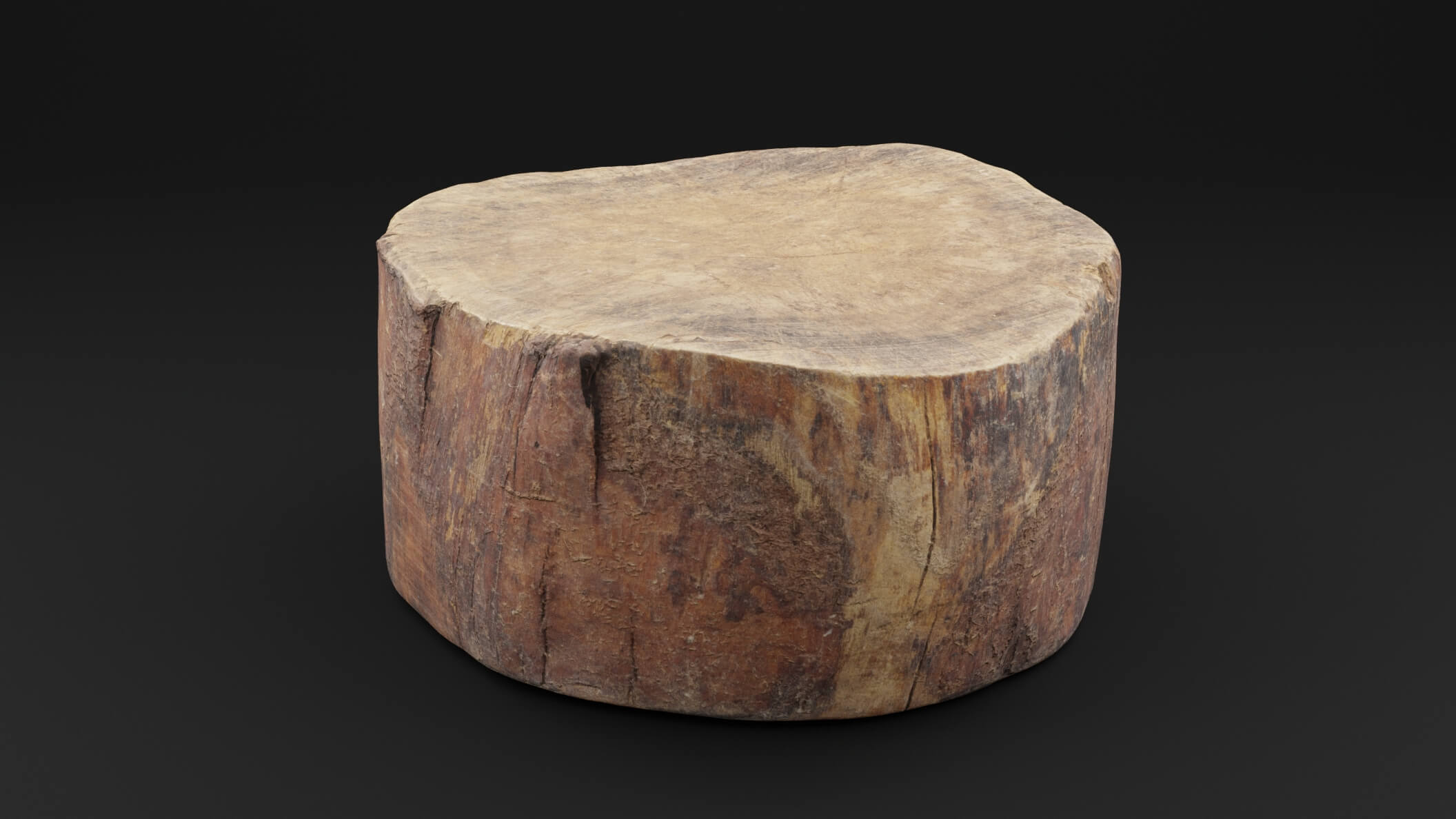 French Wooden Chopping Block - 3D Model by Green Lander