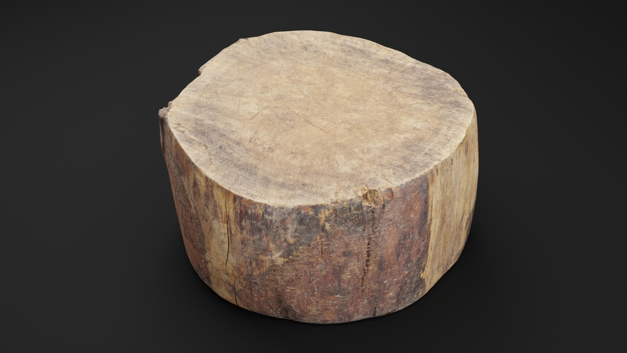 French Wooden Chopping Block - 3D Model by Green Lander