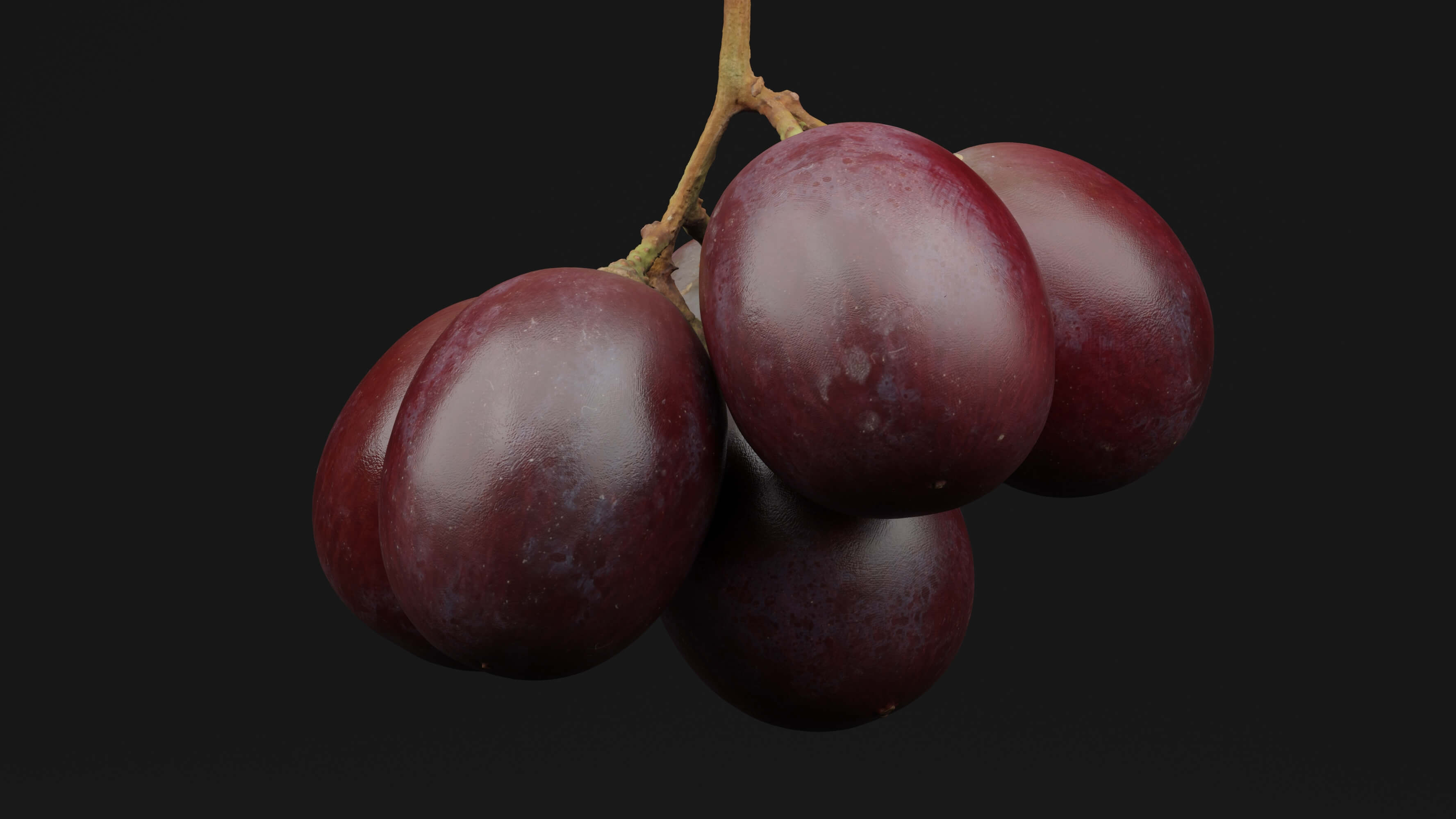Red Grapes Fruit - 3D Model by Green Lander