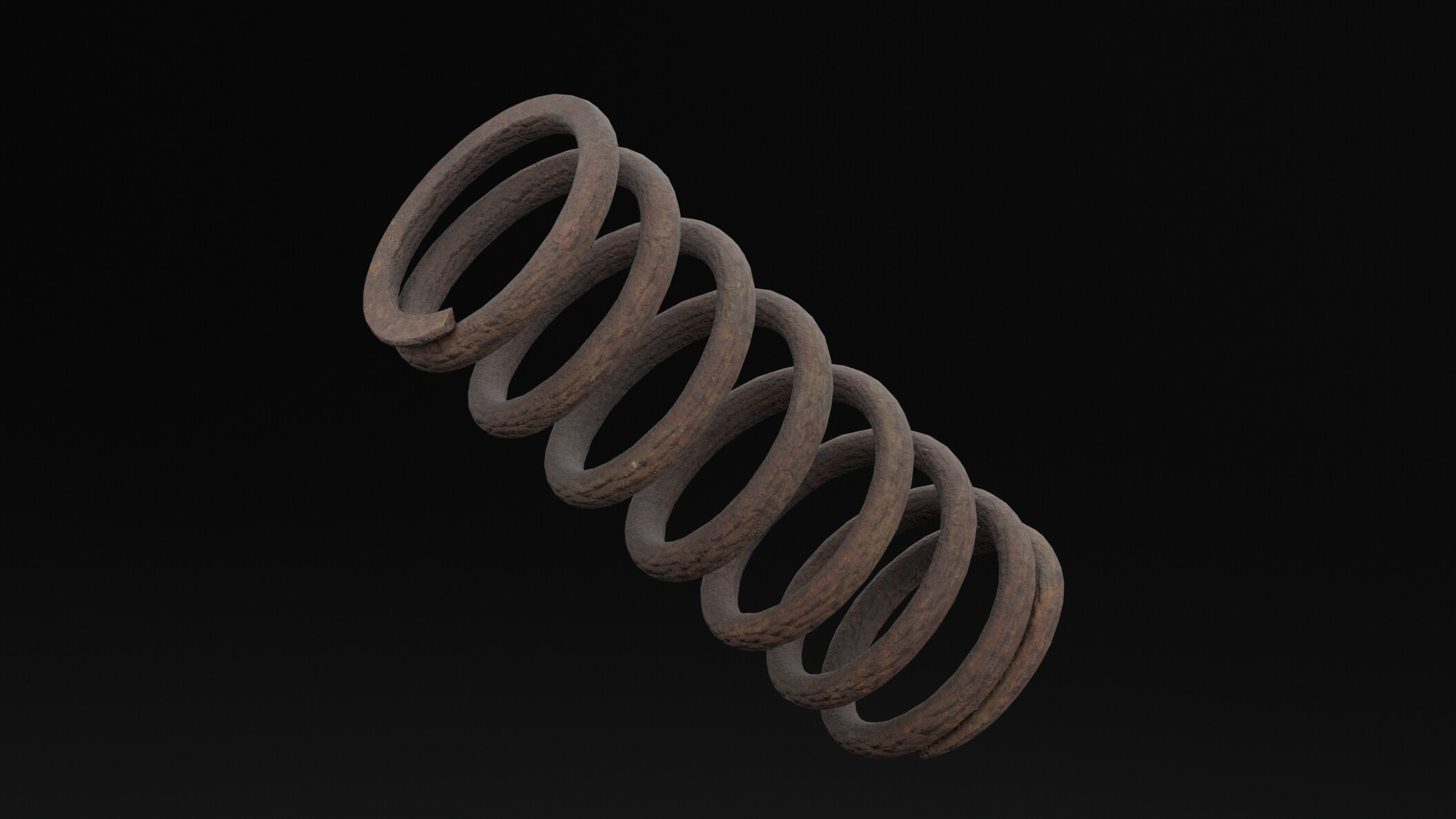 Rusty Spring Coil - 3D Model by Green Lander