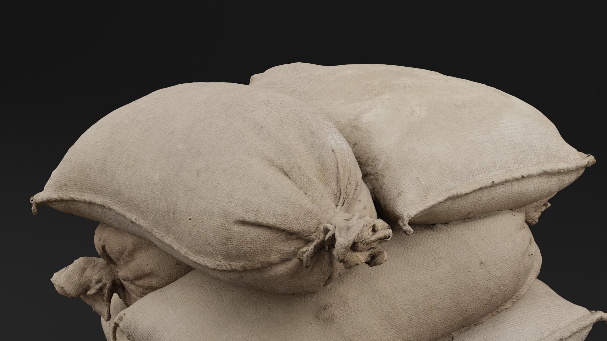 Sandbag Piles - 3D Model by Green Lander