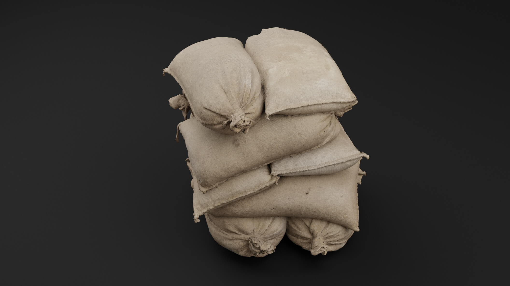 Sandbag Piles - 3D Model by Green Lander