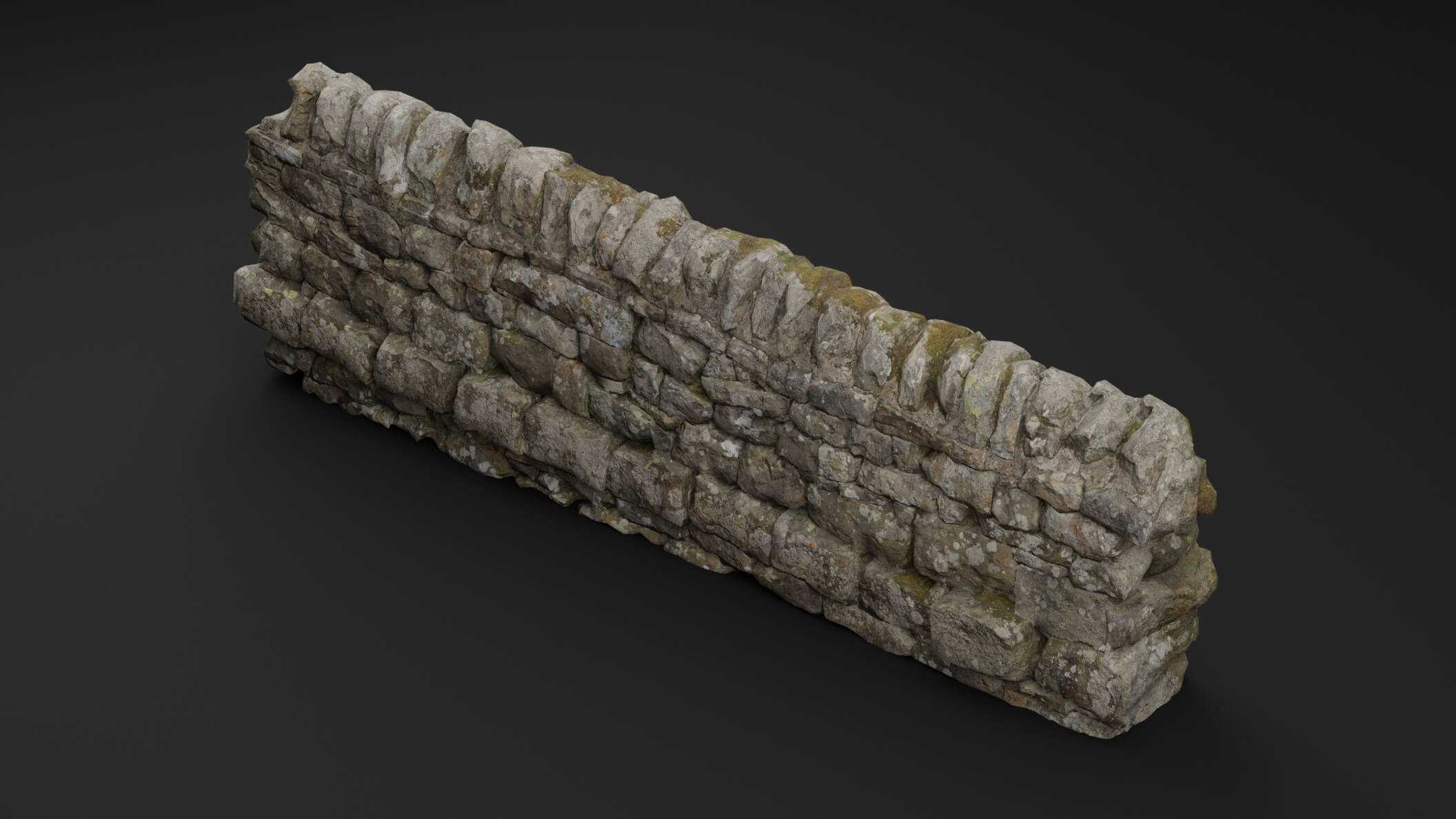 Realisitc Stone Wall - 3D Model by Green Lander
