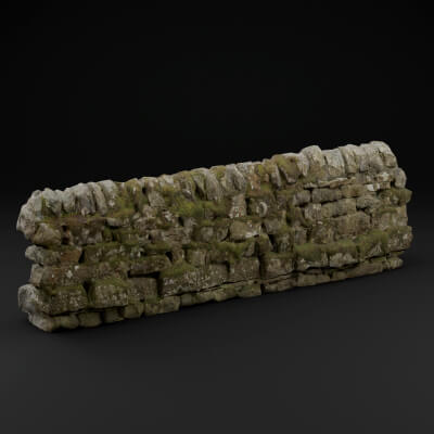Realisitc Stone Wall - 3D Model by Green Lander