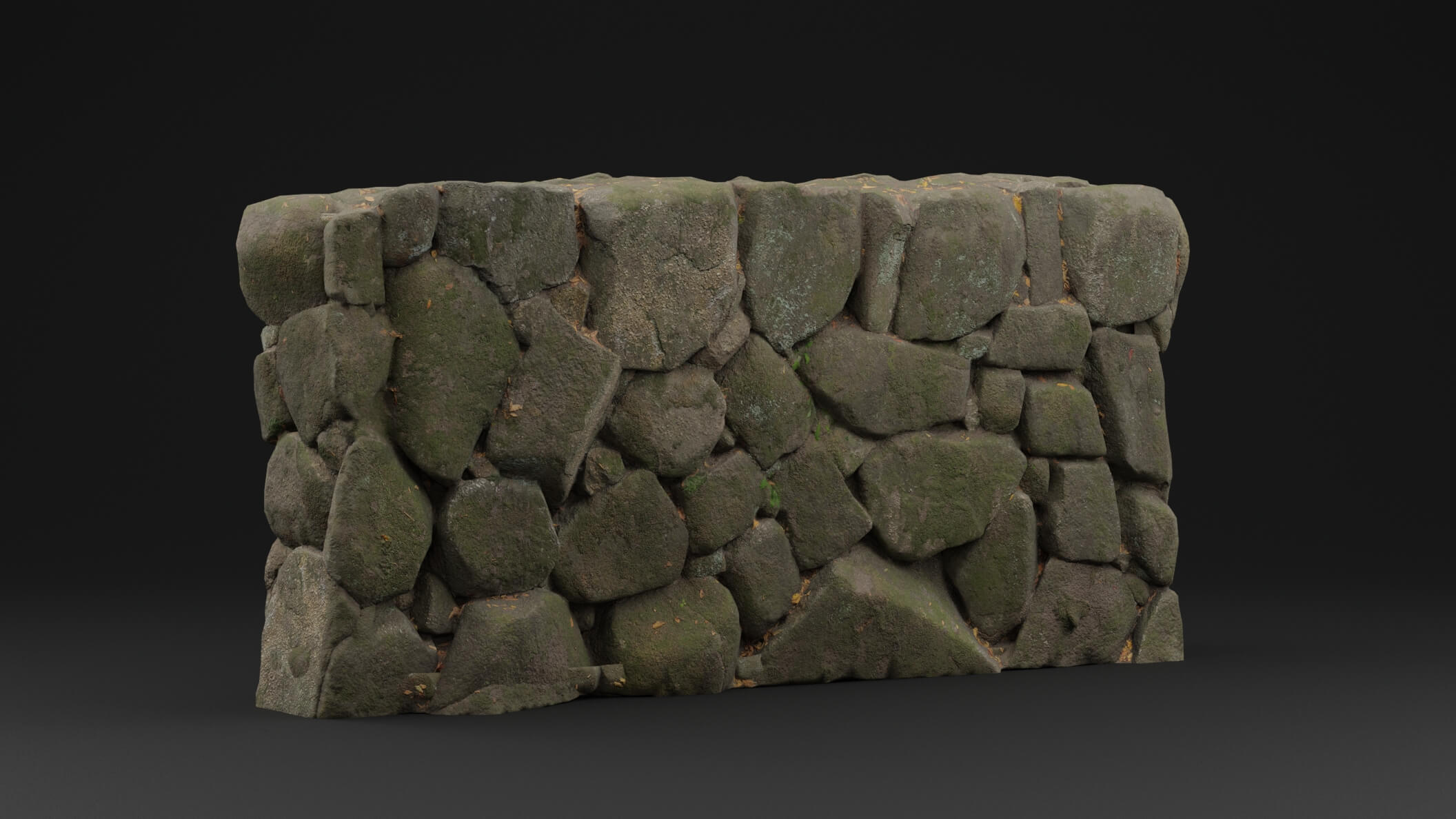 Garden Stone Wall - 3D Model by Green Lander