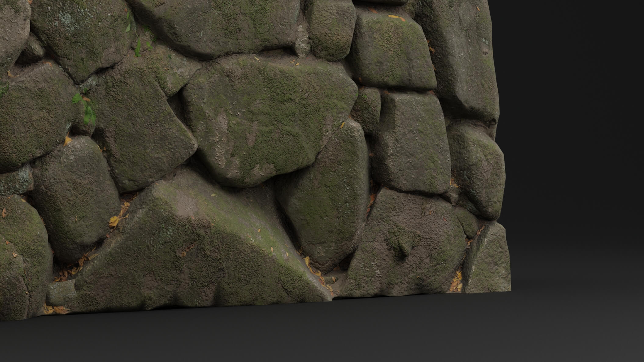 Garden Stone Wall - 3D Model by Green Lander