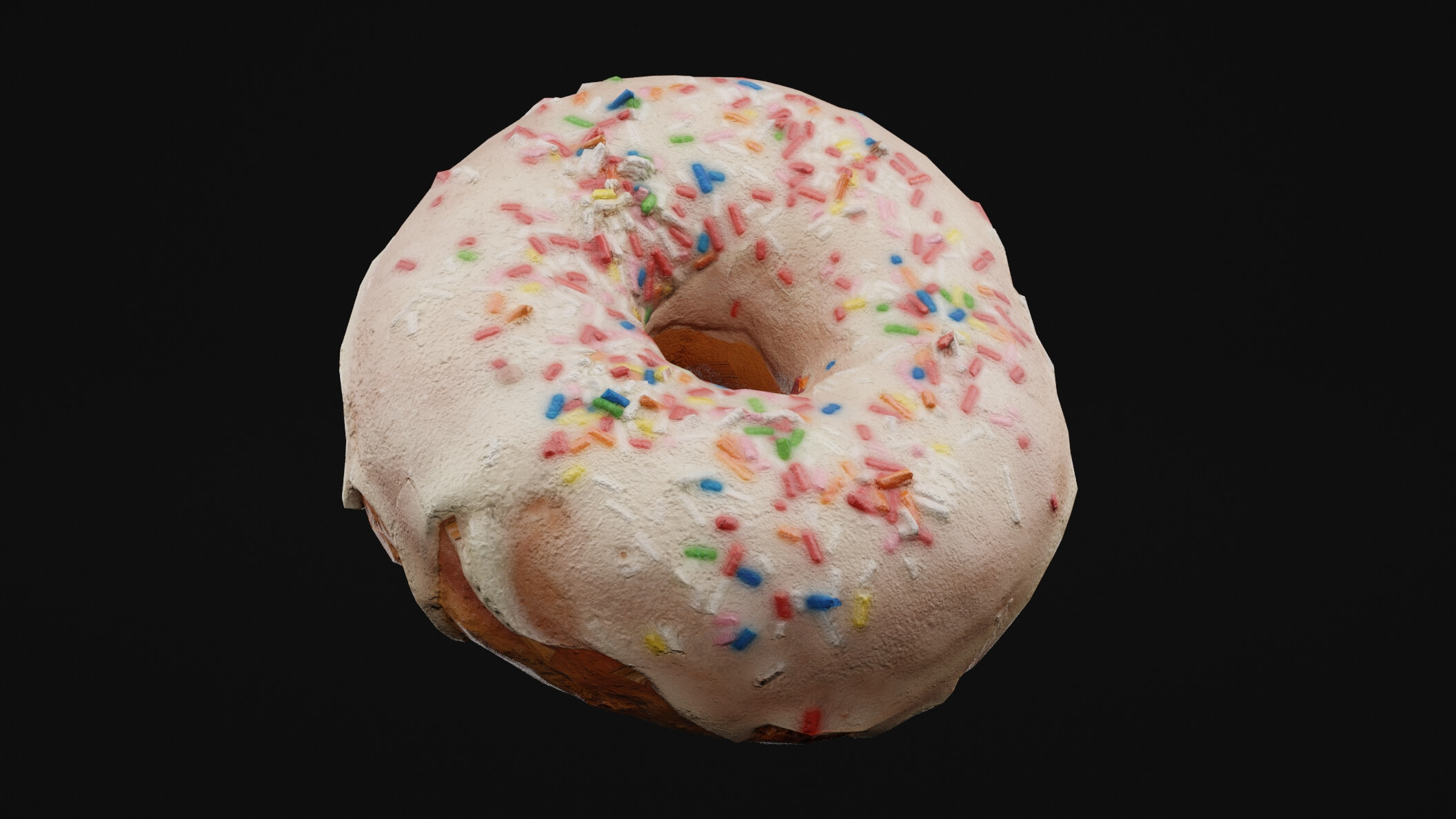White Sprinkle Donut - 3D Model by Green Lander