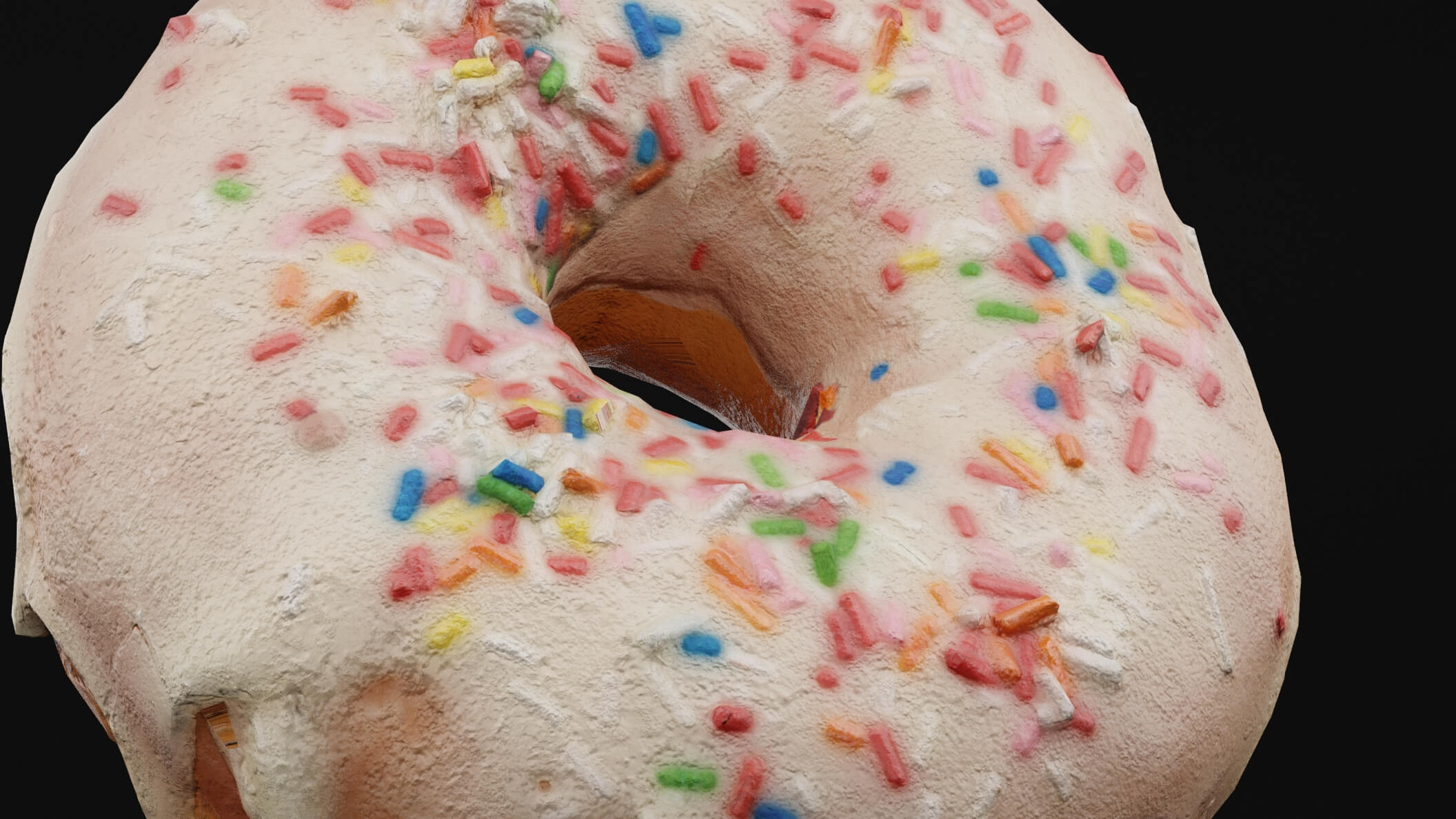 White Sprinkle Donut - 3D Model by Green Lander