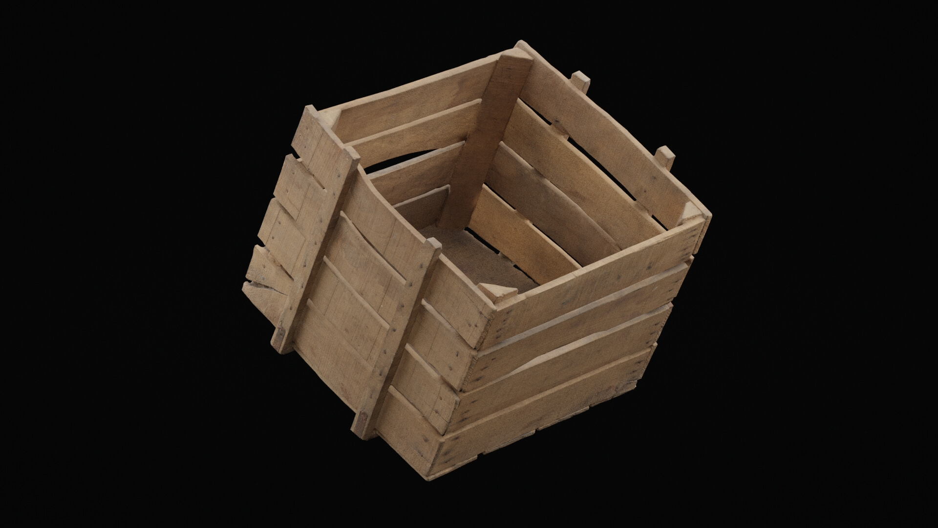 Wooden Crate - 3D Model by Green Lander