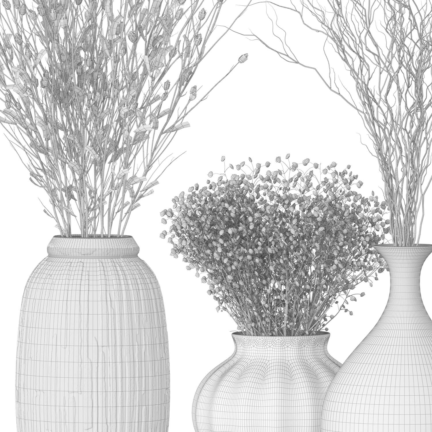 Bouquet - Dry Plants 02 3D Model by GreenCG