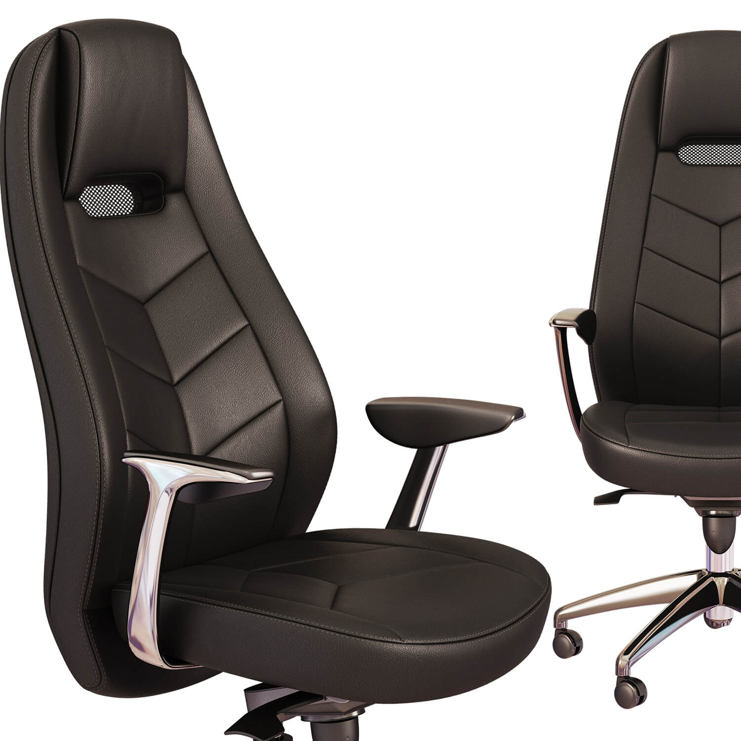 Carbon Office Chair - Solenne 3D Model by GreenCG