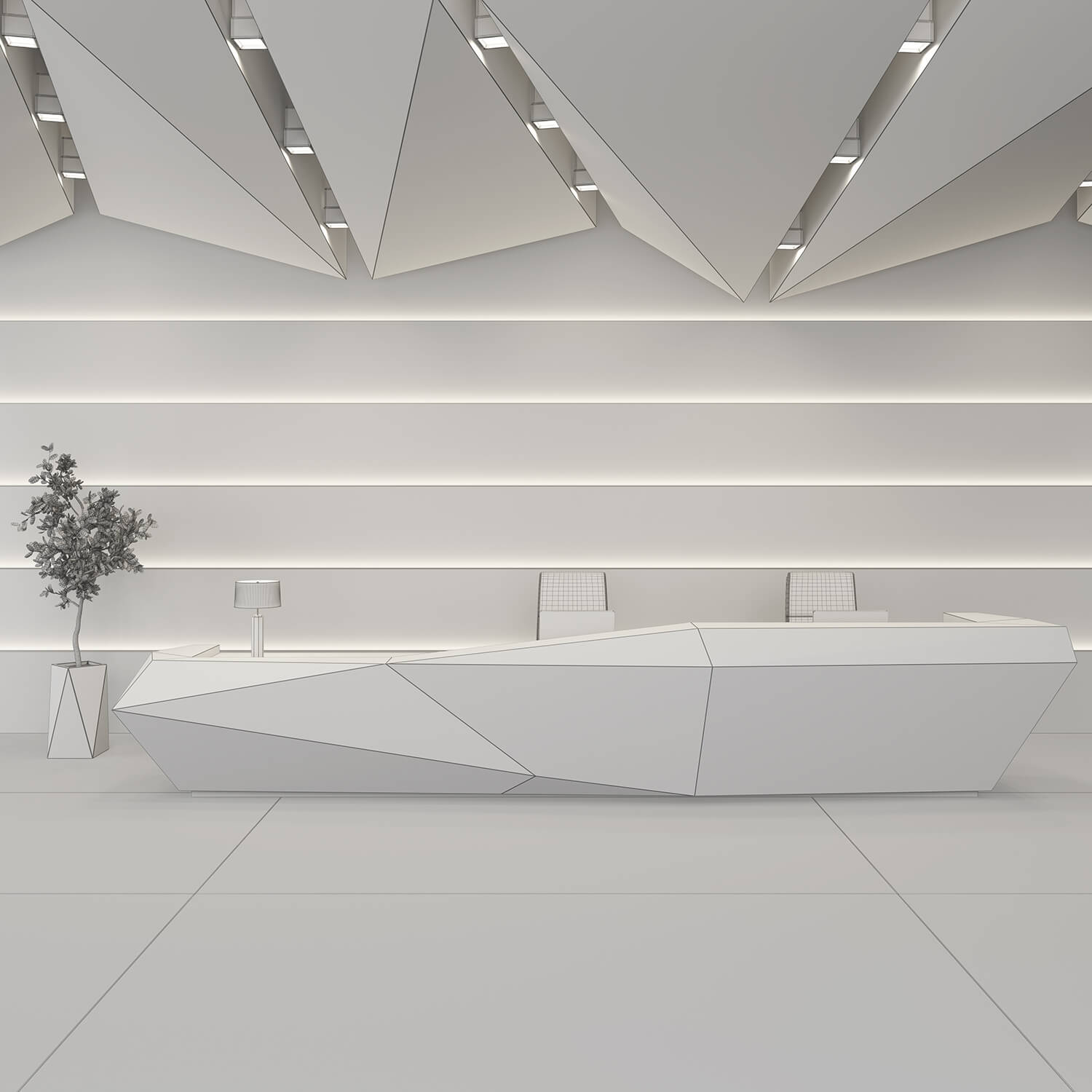 Designing Reception Desk 01 - 3D Model by GreenCG
